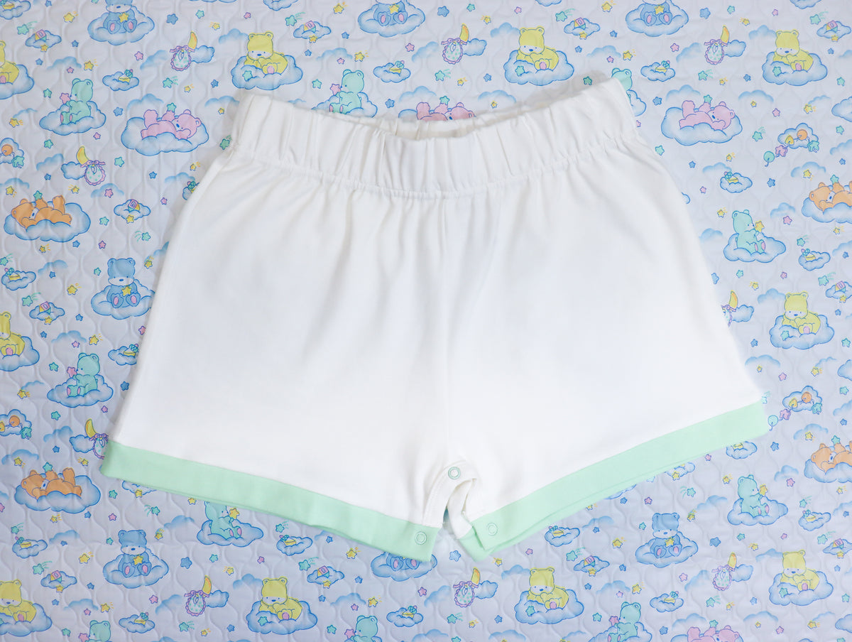 Pastel Mint Everyday Crotch-Snap Shorts – Immature